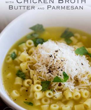 Pasta with Chicken Broth, Butter and Parmesan | Sprinkles and Sprouts