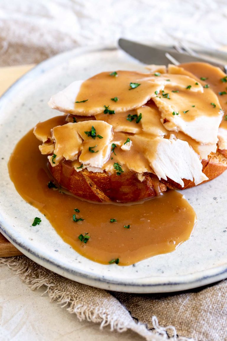 Open Faced Turkey Sandwich - Sprinkles and Sprouts