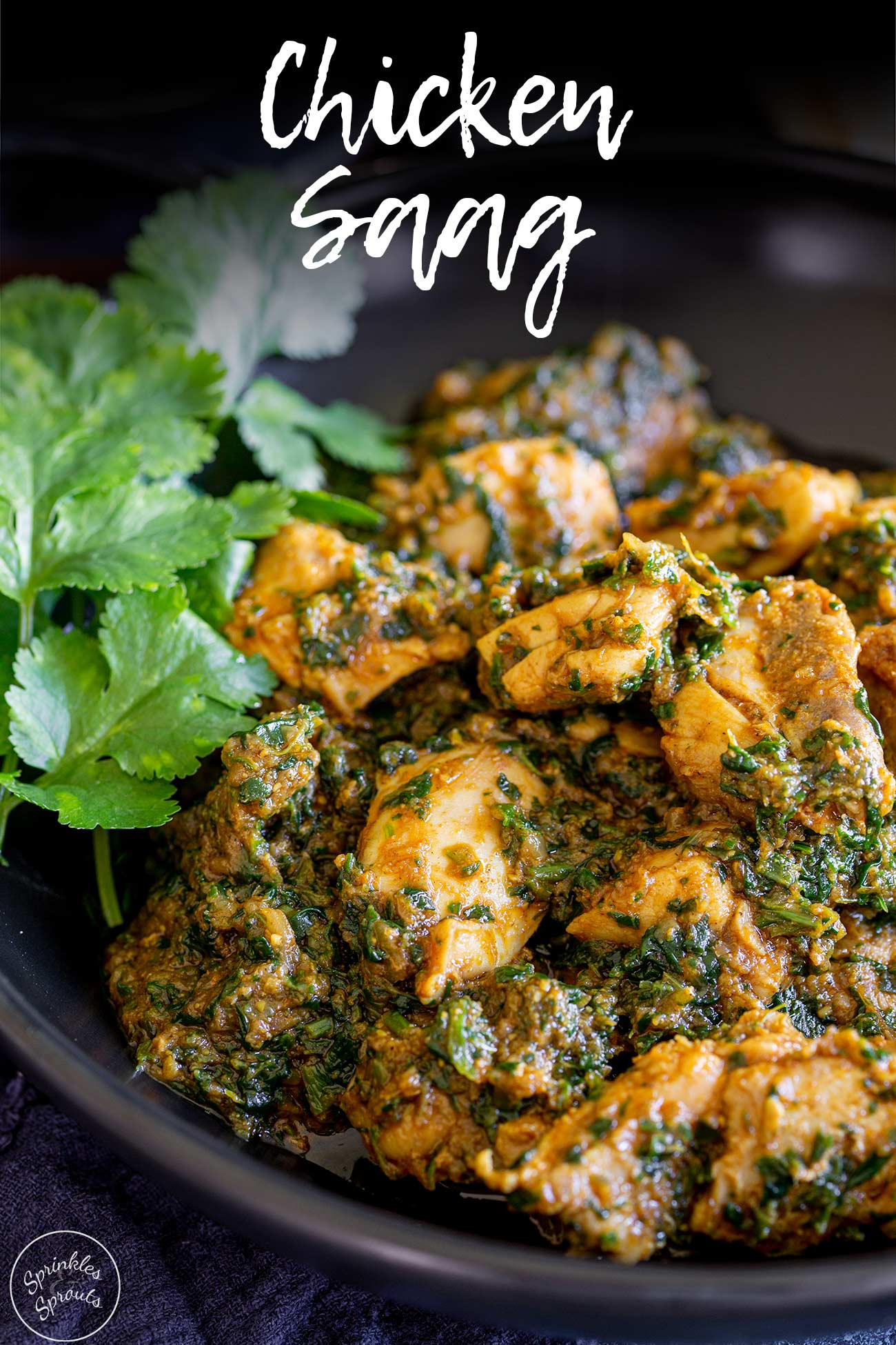 Chicken Saag (Chicken Palak) - Sprinkles and Sprouts