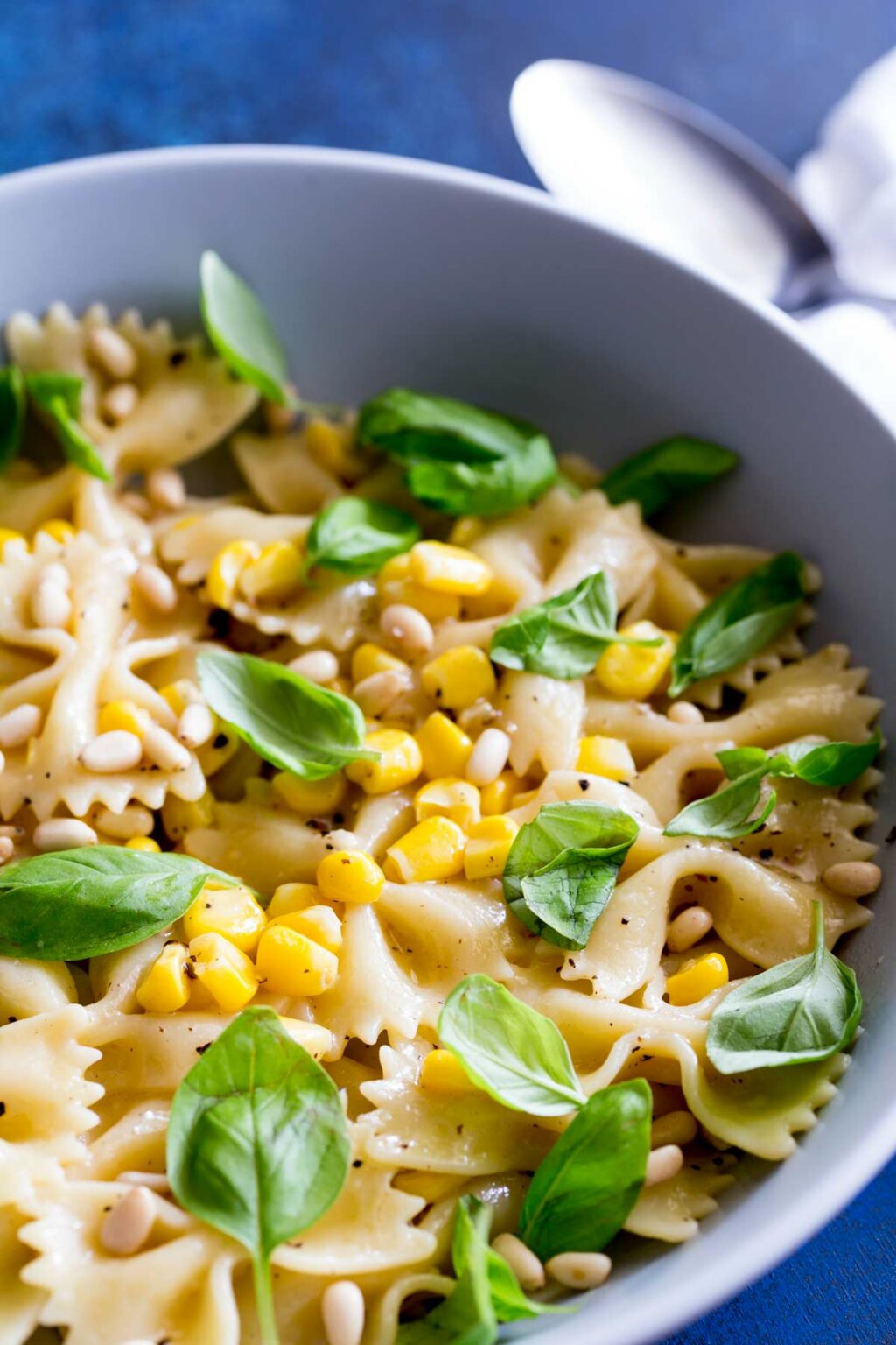 Corn Pasta with Basil - Sprinkles and Sprouts