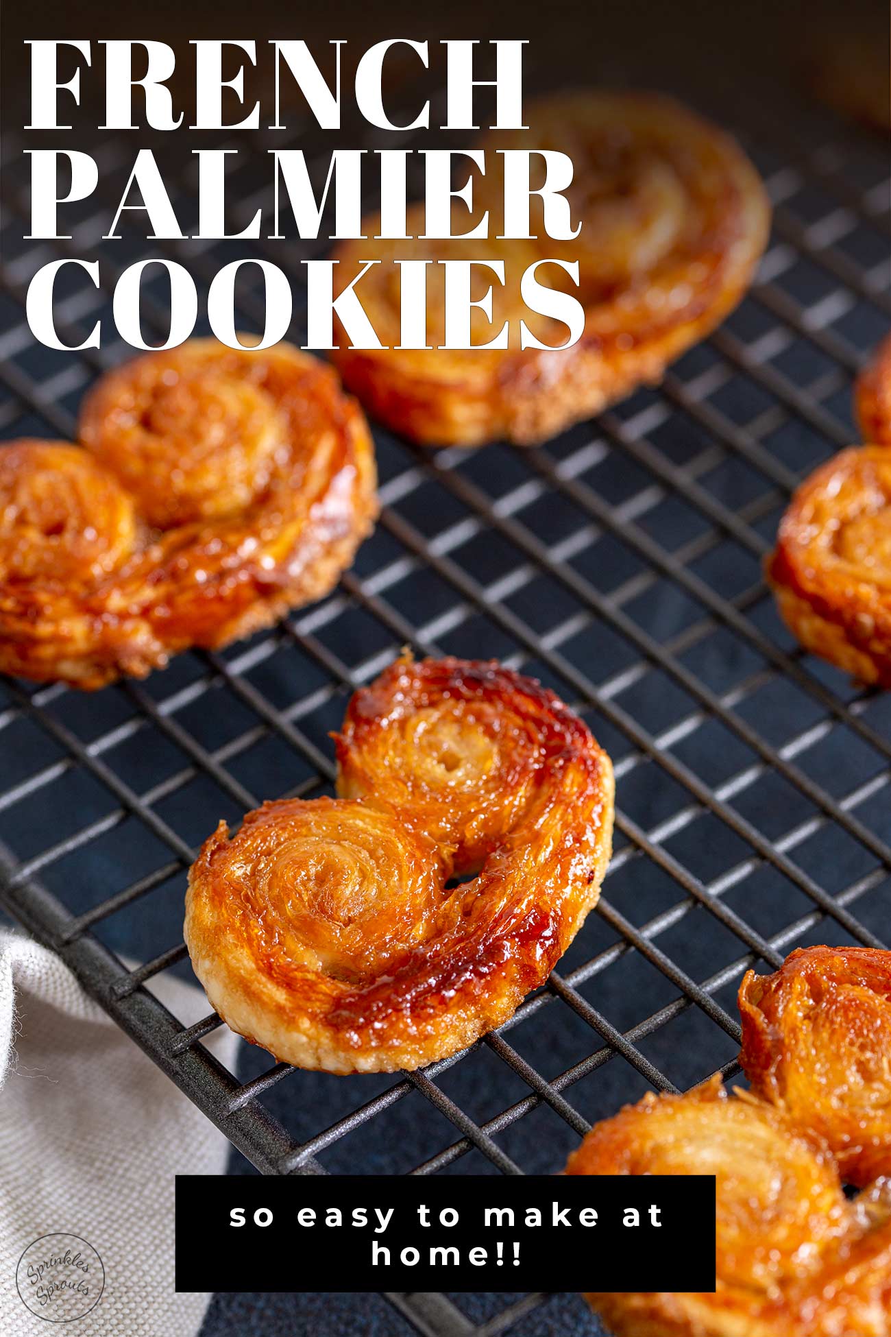 French Palmier Cookies - Sprinkles and Sprouts