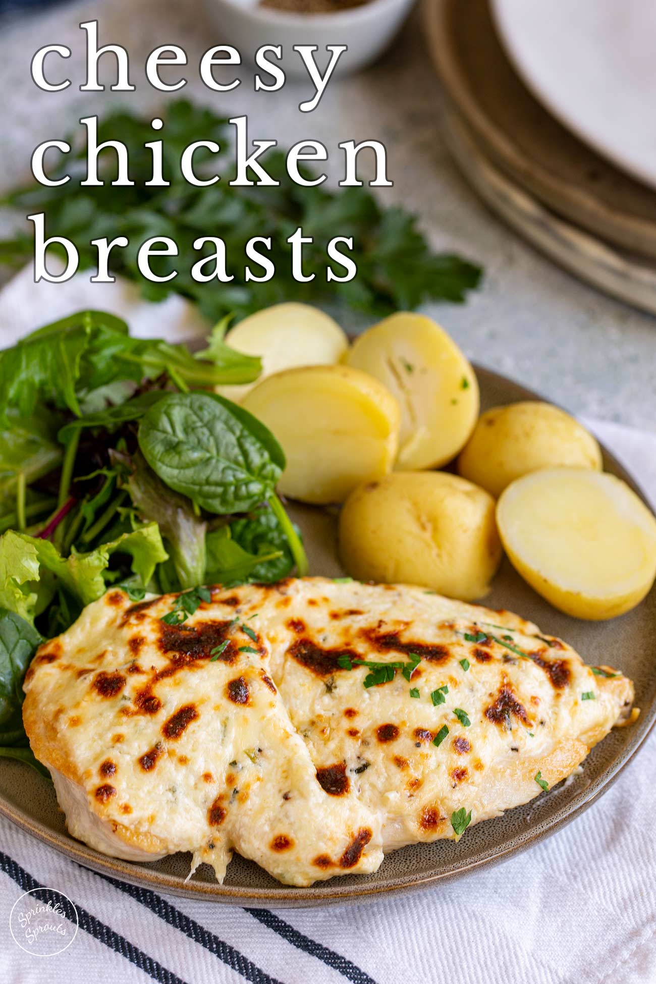 Cheesy Chicken Breasts - Sprinkles and Sprouts