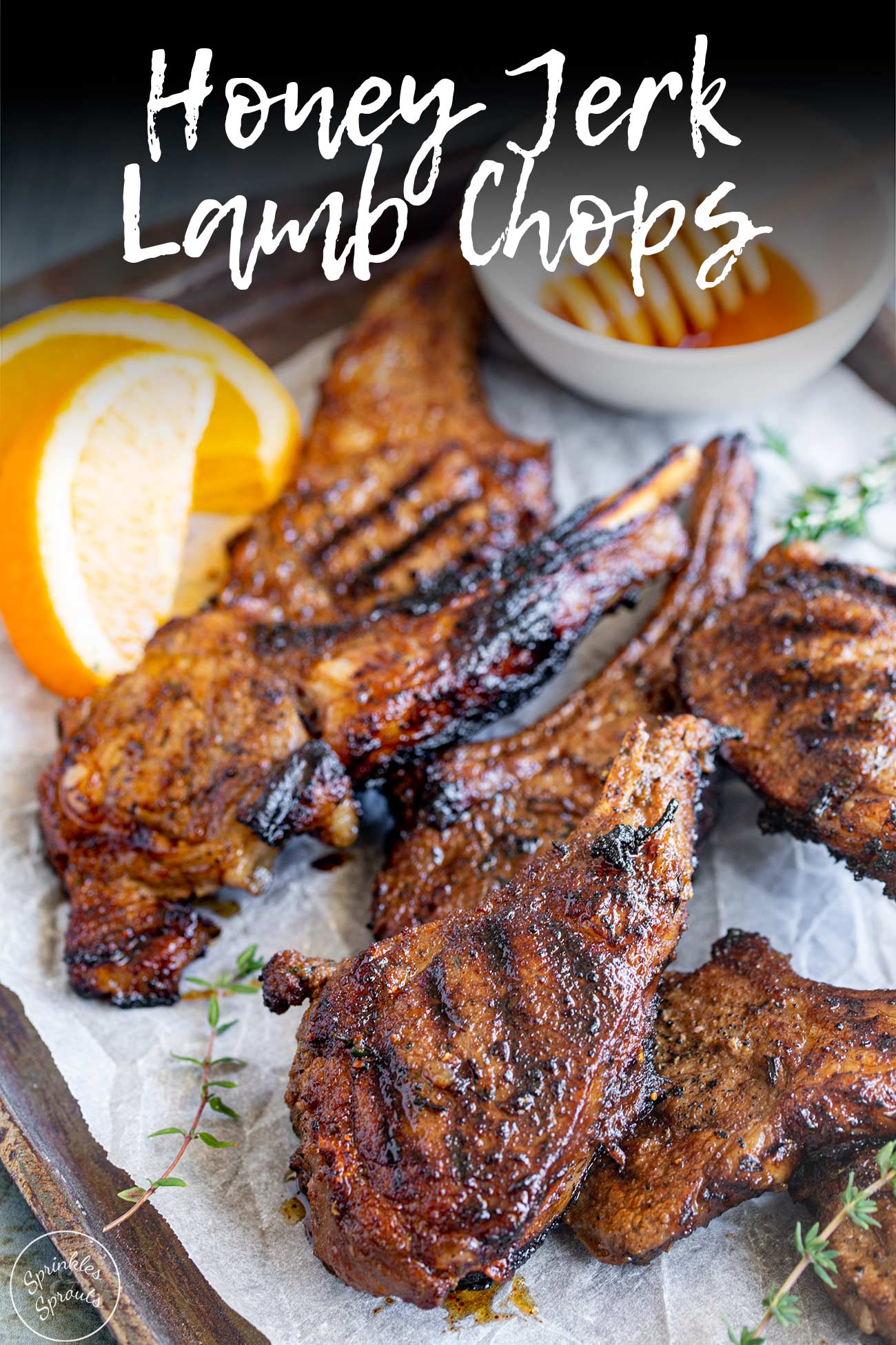 Honey Jerk Lamb Chops - Sprinkles and Sprouts