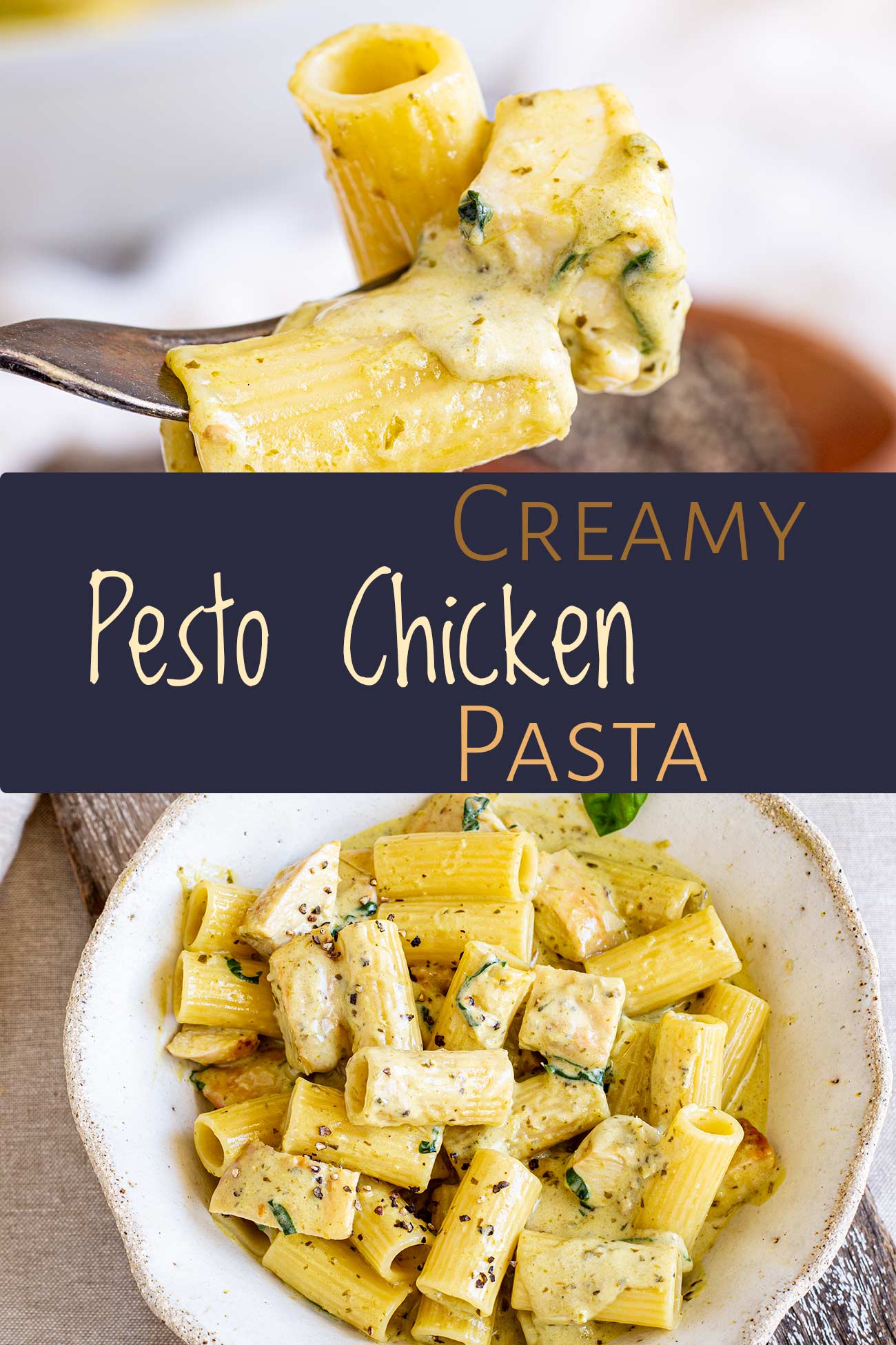 Creamy Chicken Pesto Pasta - Sprinkles and Sprouts