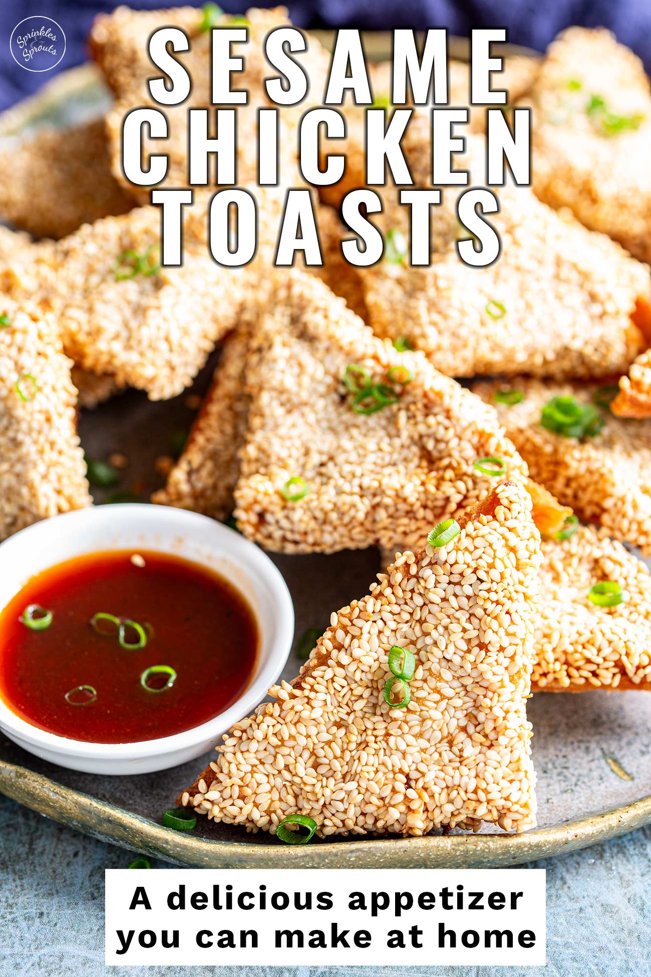 Sesame Chicken Toast - Sprinkles and Sprouts