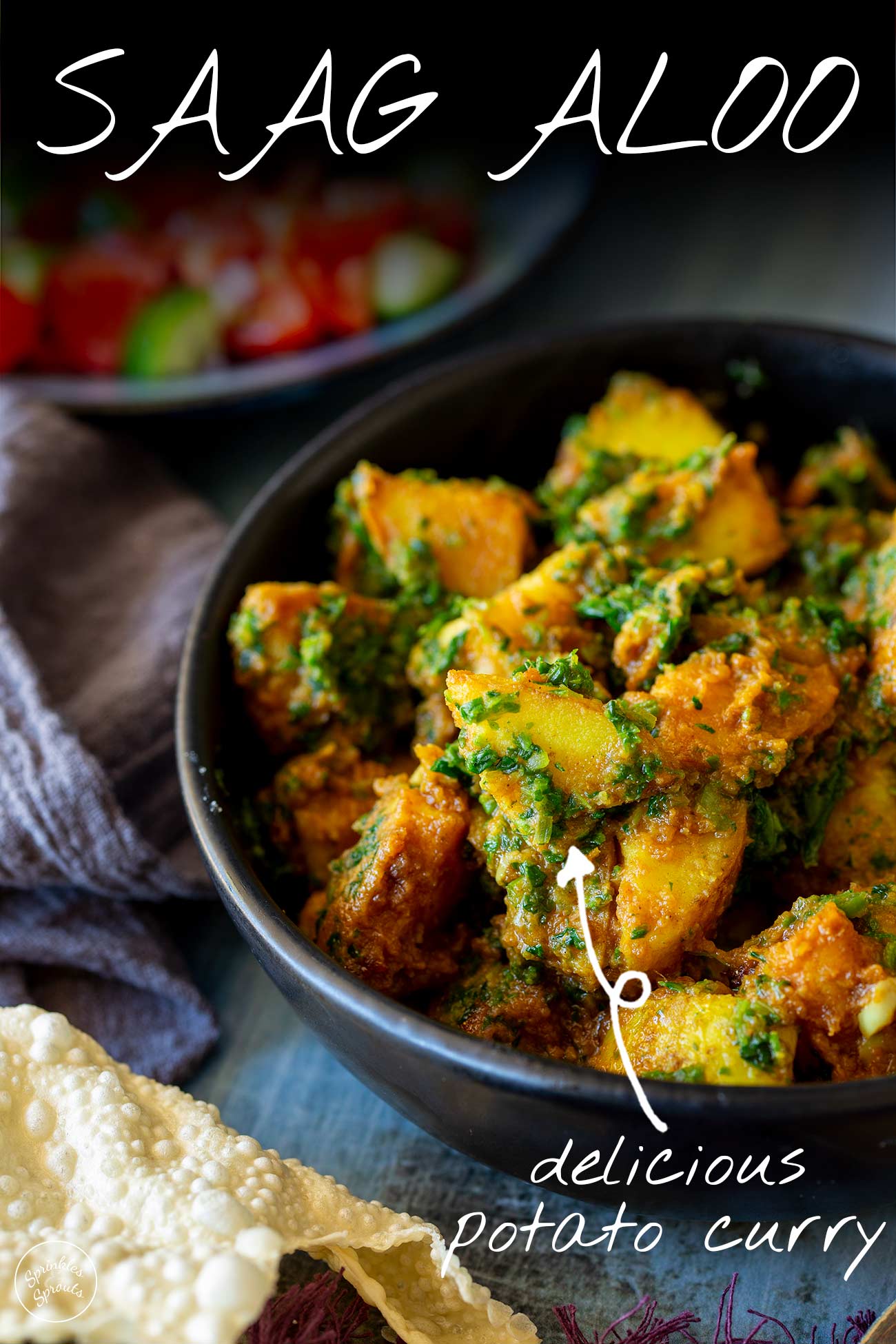 Saag Aloo - Sprinkles and Sprouts