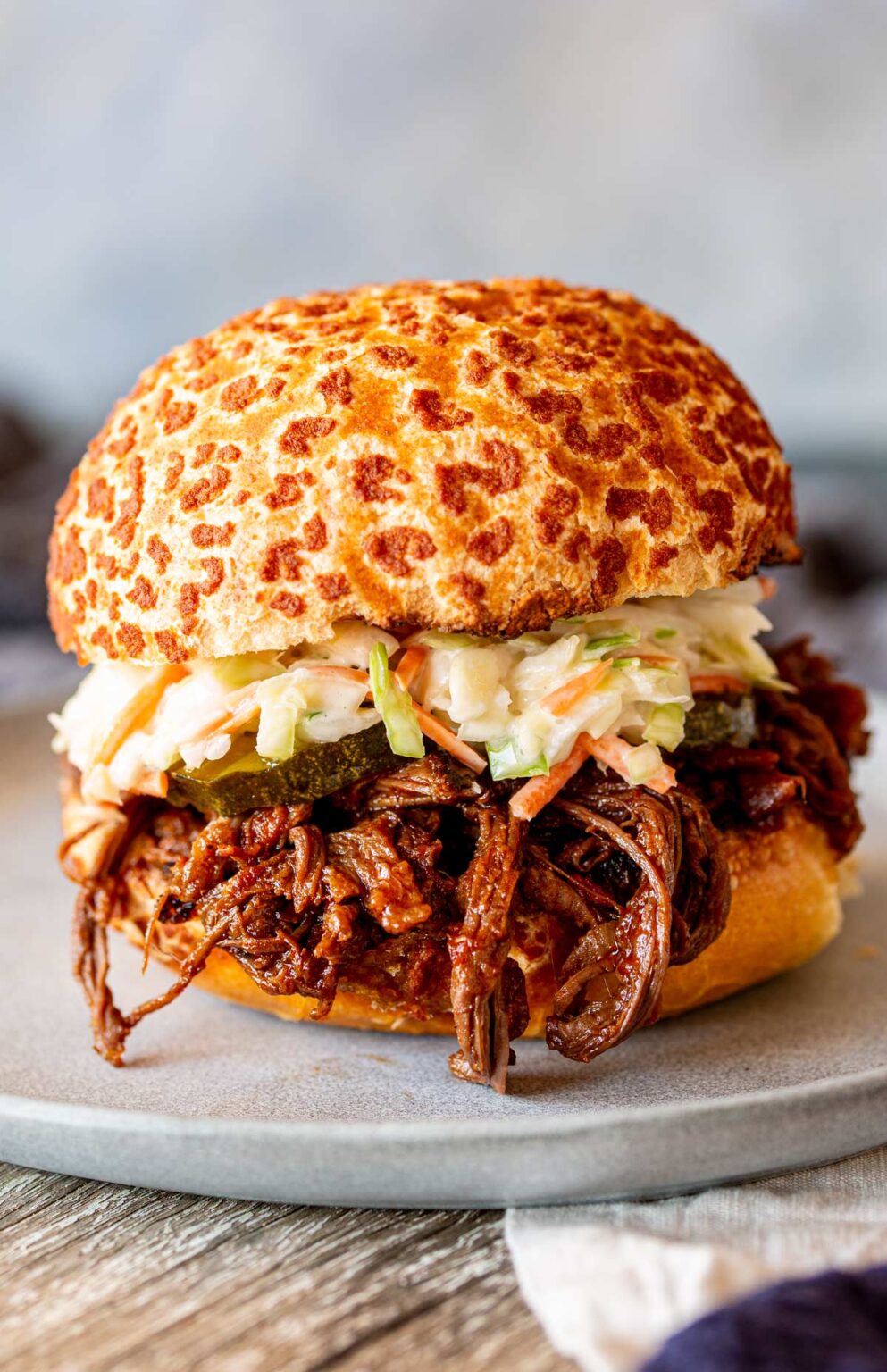 Slow Cooker Shredded BBQ Beef - Sprinkles and Sprouts